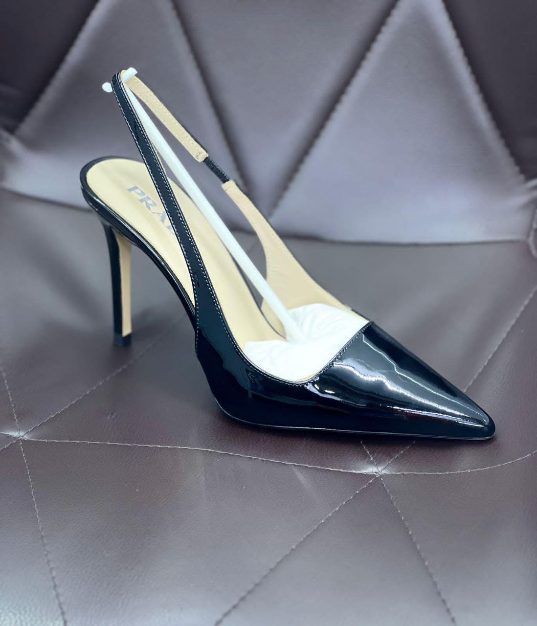 Design Patent leather slingbacks - Dubai Fashion LUX