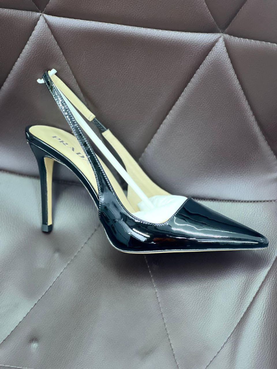 Design Patent leather slingbacks - Dubai Fashion LUX